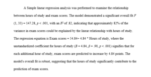 Simple Linear Regression in SPSS - Explained, Performing, Report