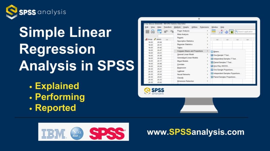Simple Linear Regression in SPSS - Explained, Performing, Report