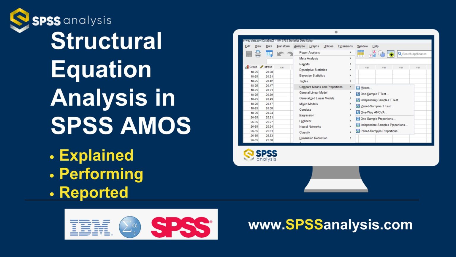 Structural Equation Analysis in SPSS AMOS - Explained, Example