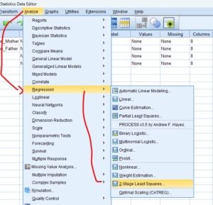 Two Stage Partial Least Squares Regression in SPSS - Explained