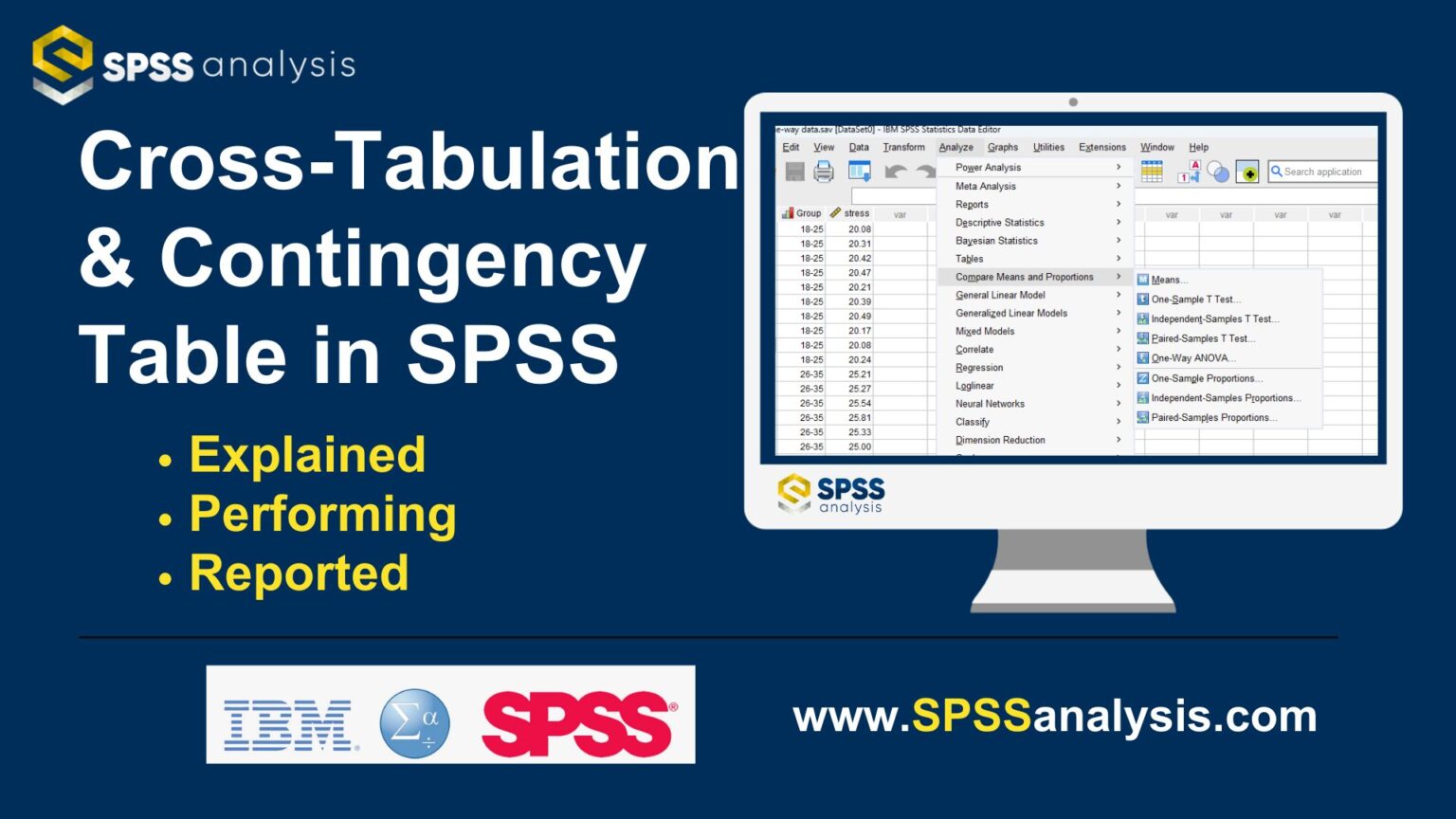 Cross Tabulation in SPSS - Contingency Table - Explained, Perform