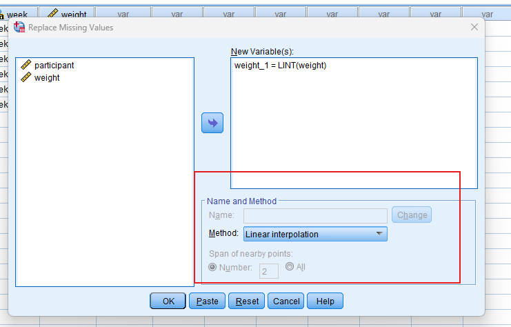 Linear Interpolation Imputation For Missing Data In Spss