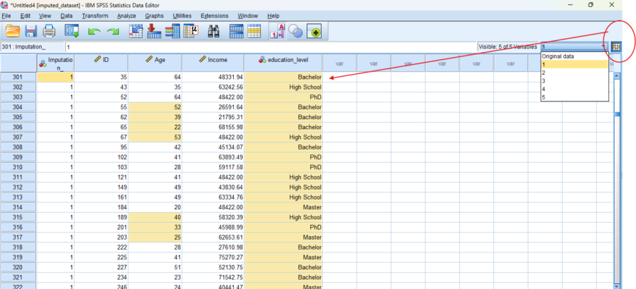 Data Imputation for Missing Values in SPSS