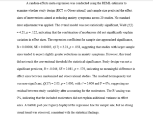 Meta-Regression Analysis in SPSS - Explained with Example